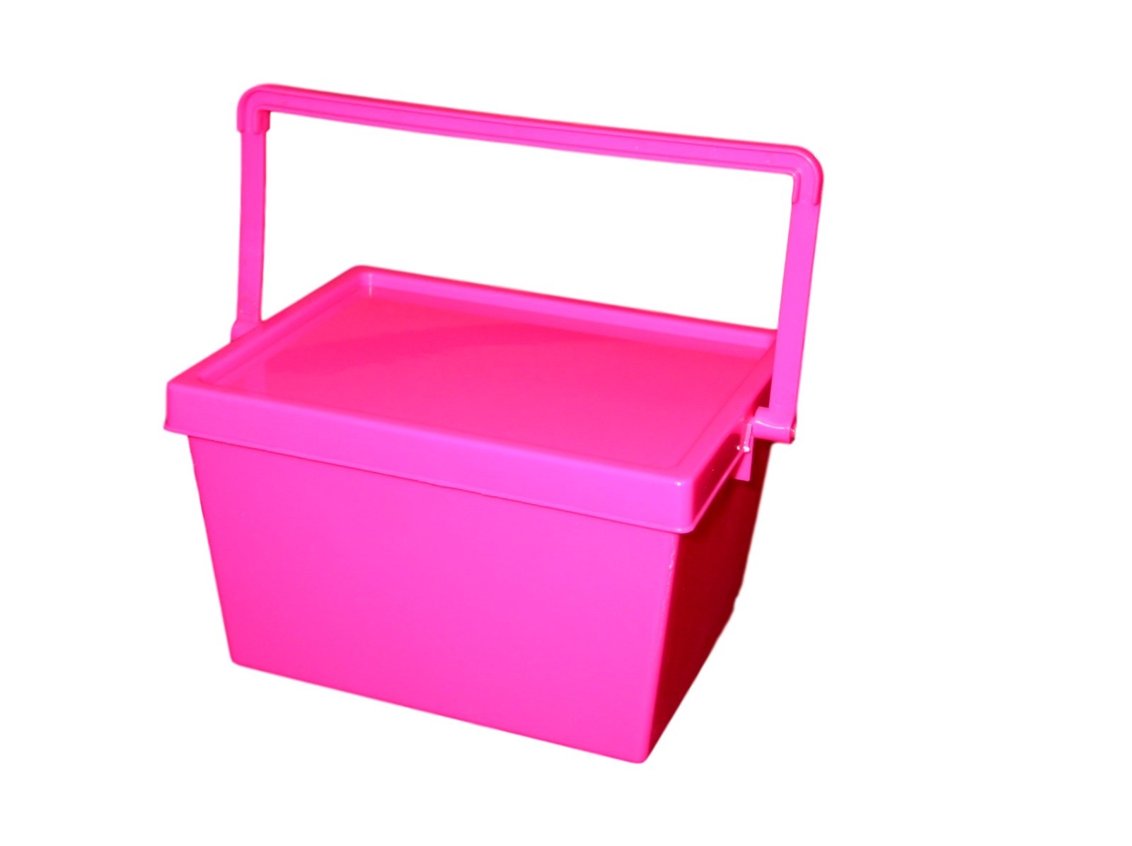 1 PINK TOTE PLASTIC CONTAINER RECIPE BOX DIABETIC DISPOSAL CONTAINER ...