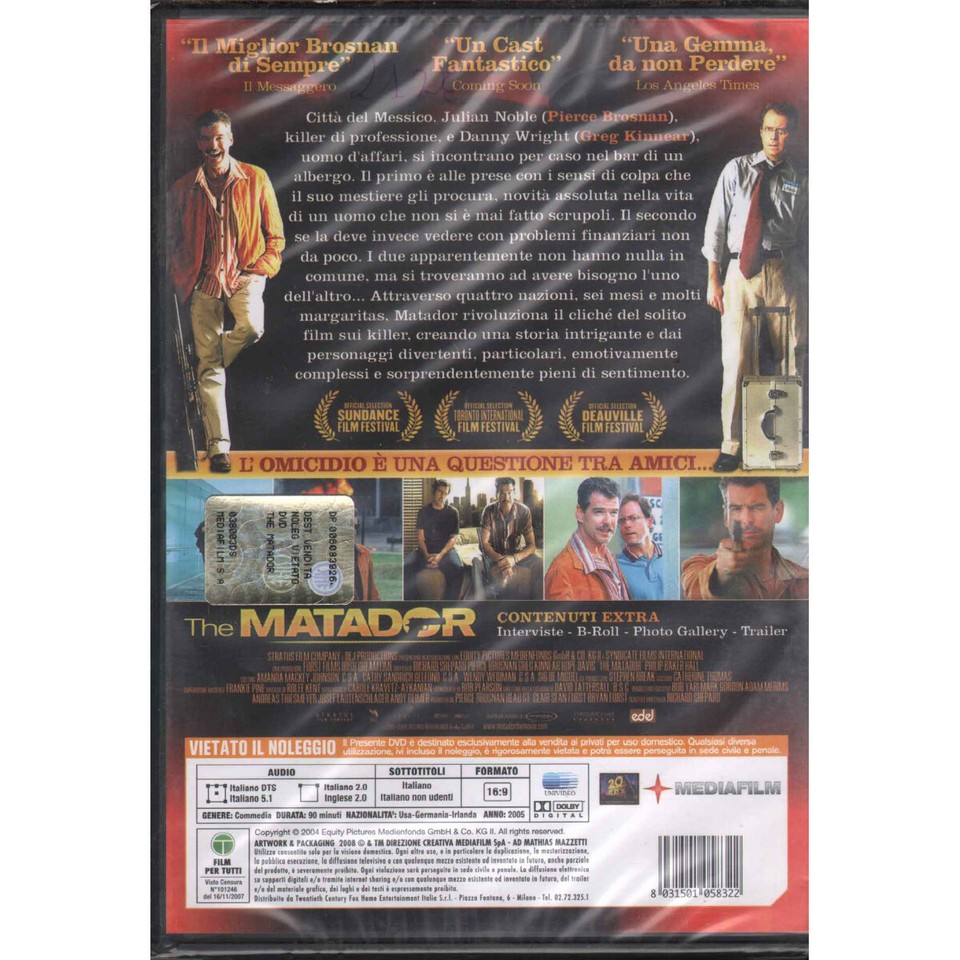 The Matador DVD Pierce Brosnan / Greg Kinnear / Hope Davis Sealed | eBay