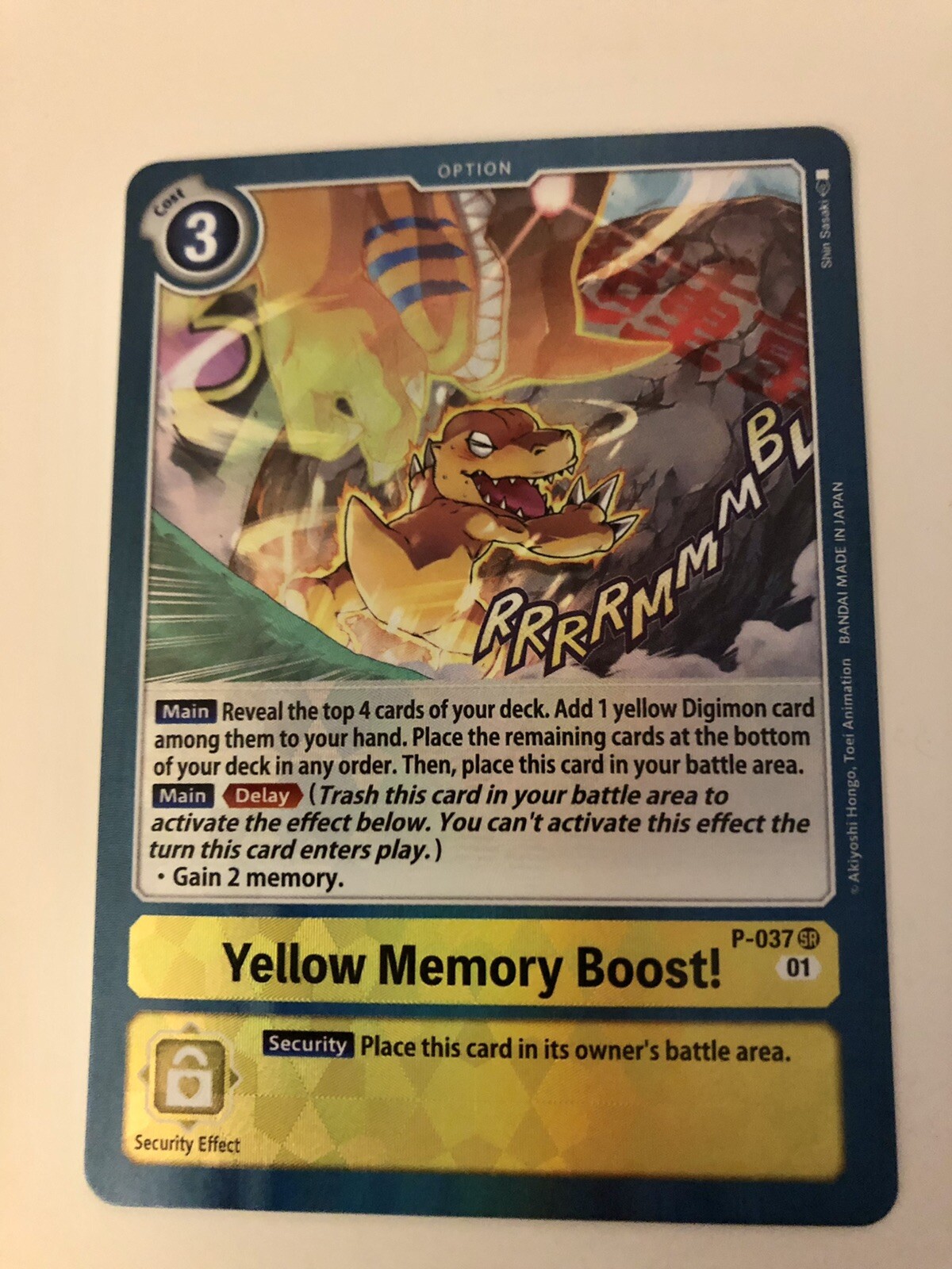 Digimon TCG - Yellow Memory Boost! - P-037 - Promo | eBay