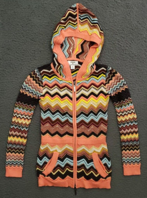 Missoni for Target Hooded Sweater Women Sz S ZigZag Aztec Western Boho ...