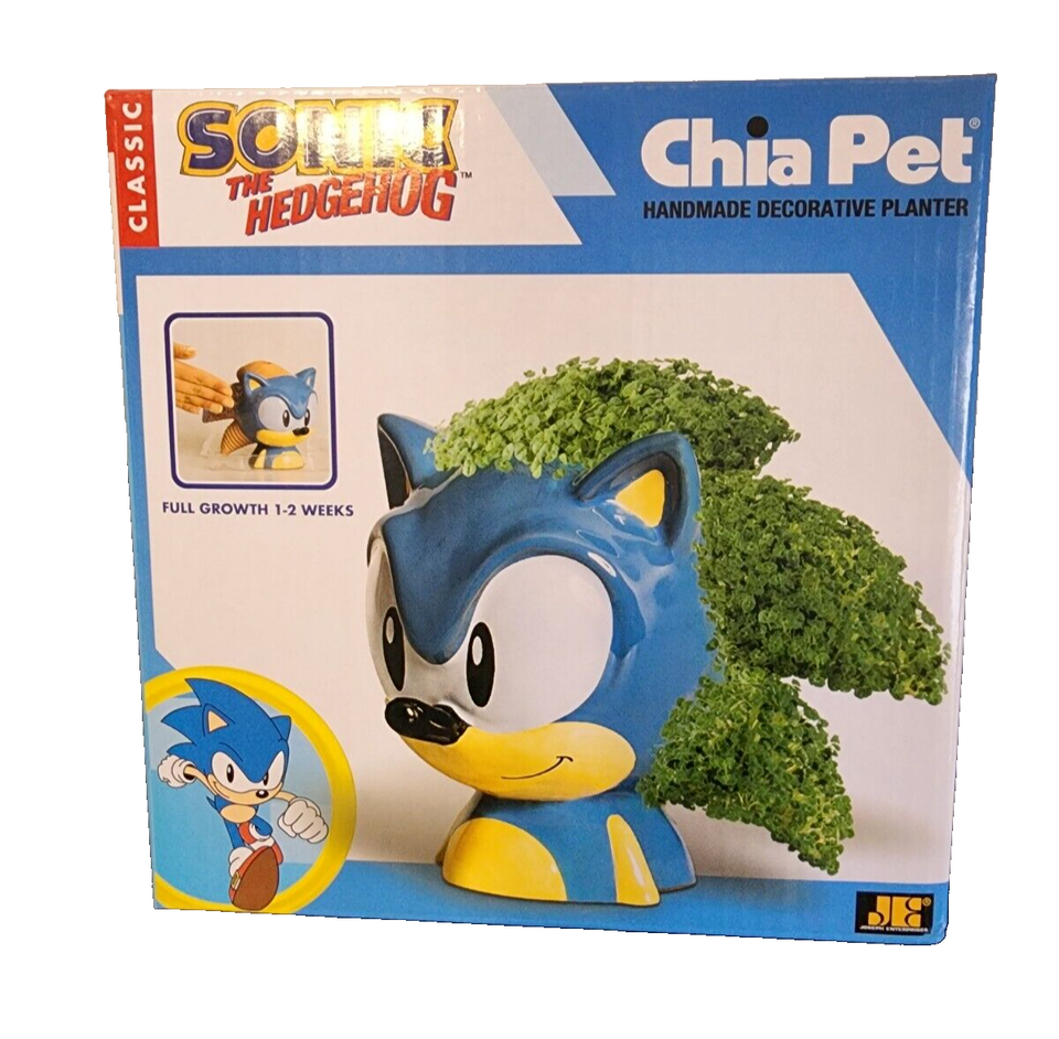 Chia Pet Planter Sonic the Hedgehog Blue Handmade Plants Gift New Gift ...