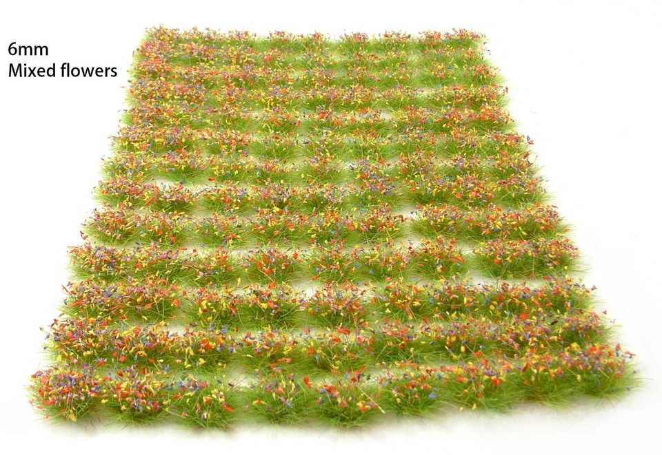 Static grass tufts self adhesive sheets - Model scenery flock diorama ...