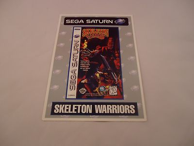 Skeleton Warriors Sega Saturn Vidpro Promotional Display Card ONLY | eBay