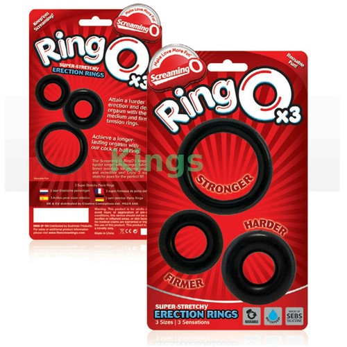 3 Screaming O Penis Rings Impotence Erection Aid Sex Aid Erectile ...
