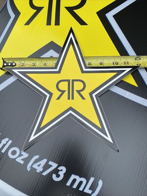 1 Large 12" Authentic Rockstar Energy Drink Sticker Decal Sign Logo ...