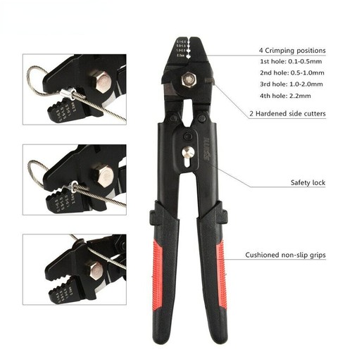 Safety Lock Crimp Range from 0.1mm to 2.2mm Wire Rope Crimping Tool | eBay