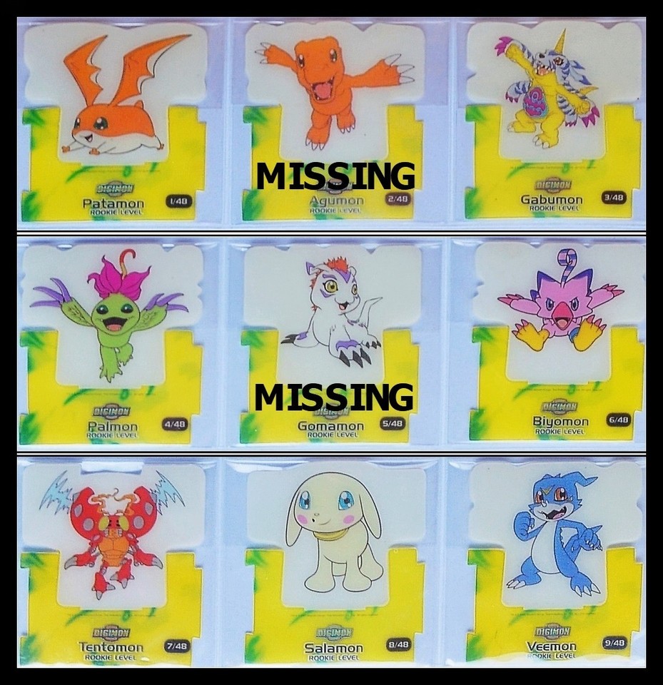 Digimon Digi Clix Pop Up Cards ( Unpopped ) Part Coll, Missing #2,5,12 ...