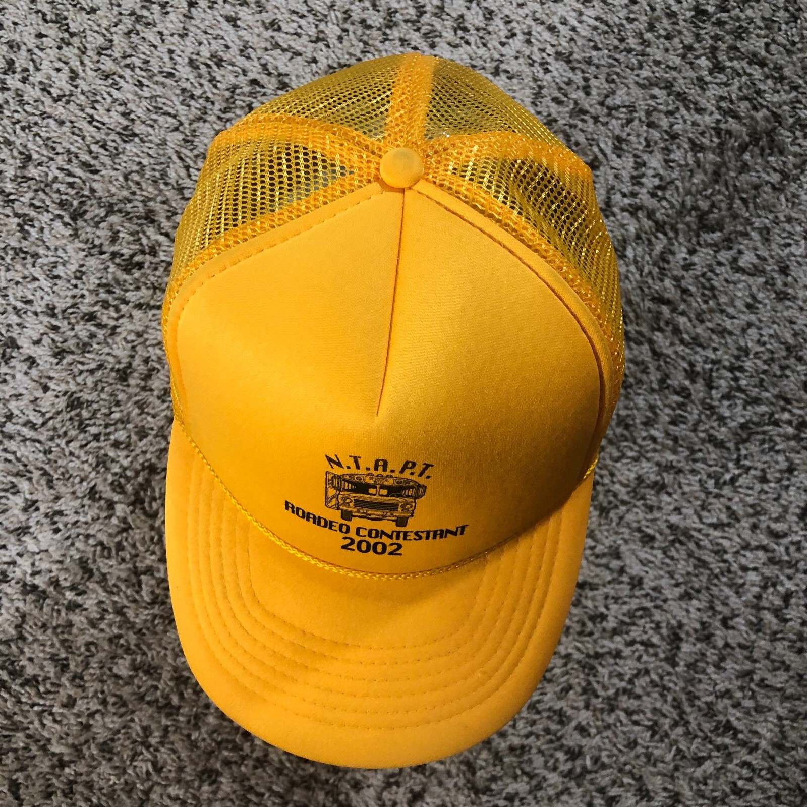 Vintage School Bus Safety Roadeo Mesh Yellow Trucker … - Gem