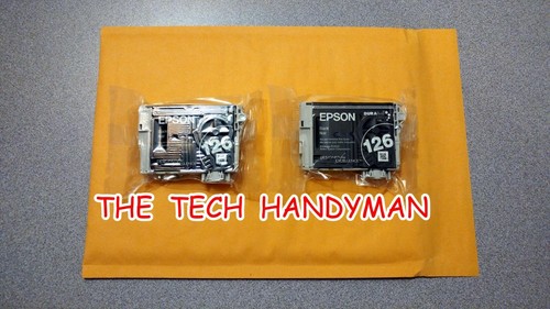 2-PACK EPSON GENUINE 126 BLACK INK (NO RETAIL BOX) STYLUS NX330 NX430 ...