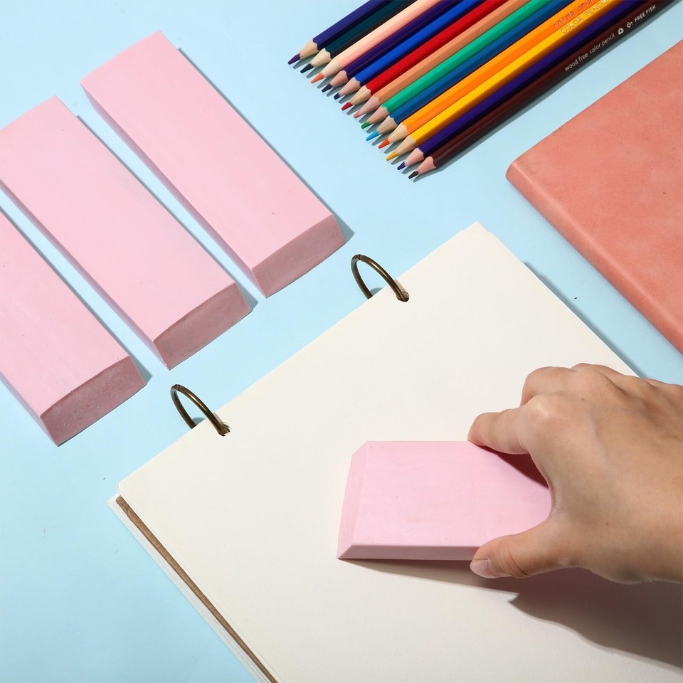 12 Pcs Jumbo Big Erasers Bulk 5.8 Inch Large Erasers Giant Pencil ...