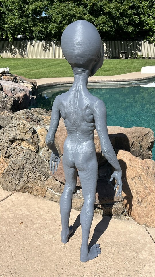 Grey Alien Arms Down Life Size DIY Statue 4' Tall | eBay