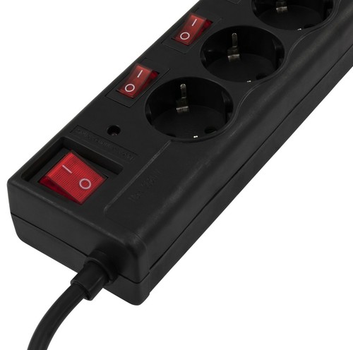 6fach Steckdosenleiste Steckerleiste einzeln schaltbar Stromleiste ...