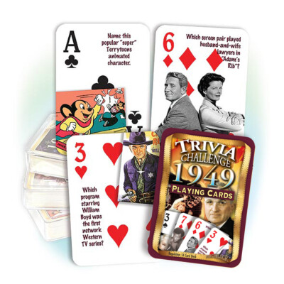1949 Trivia Challenge Playing Cards: Happy Birthday or Anniversary Gift ...