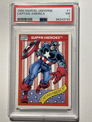 1990 MARVEL UNIVERSE #1 CAPTAIN AMERICA PSA 7 | eBay
