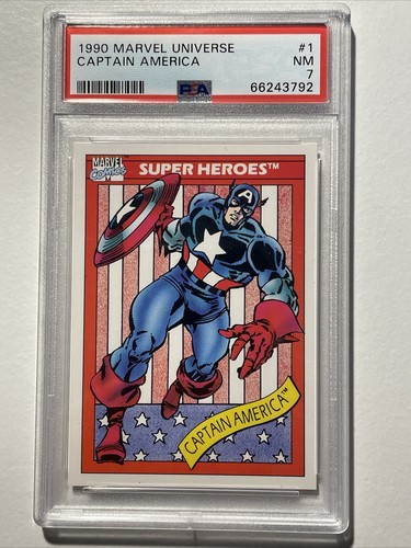 1990 MARVEL UNIVERSE #1 CAPTAIN AMERICA PSA 7 | eBay