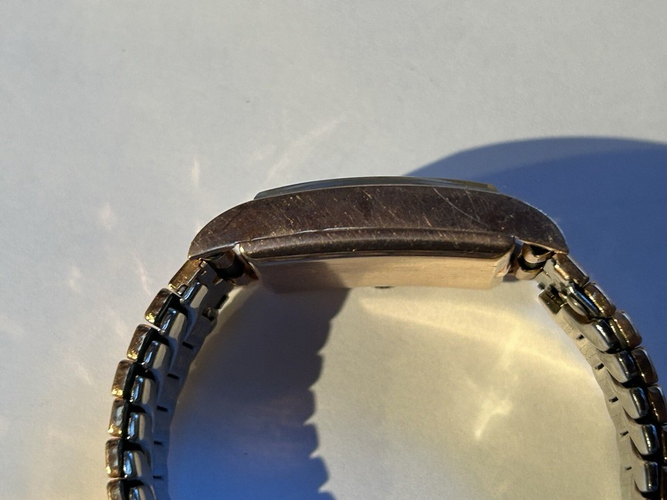 Vintage Men’s MIDO Solid 14K Rose Gold Men’s Watch Art Deco Tank Style ...