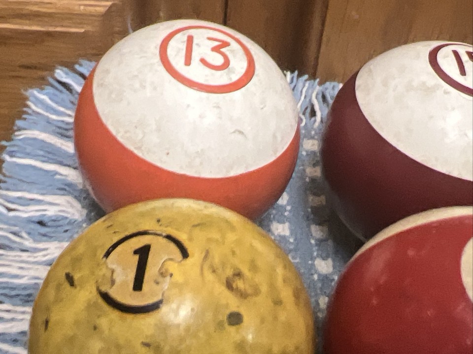 Antique vintage pool ball Double Ring Billiard Lot Cue | eBay