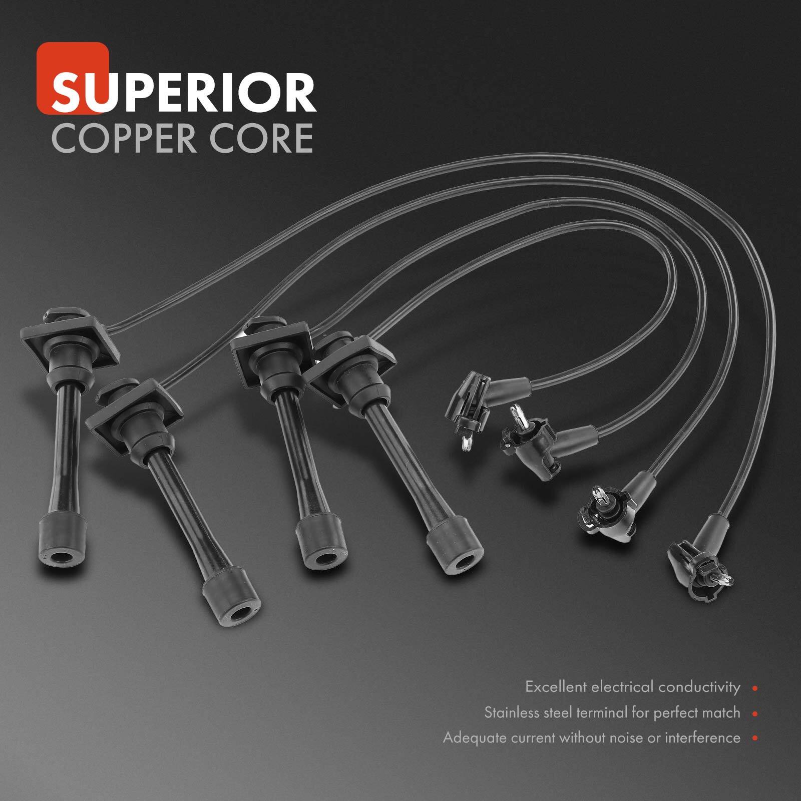 4pcs Spark Plug Wire Set for Geo Prizm Toyota Celica Corolla 1993-1997 ...