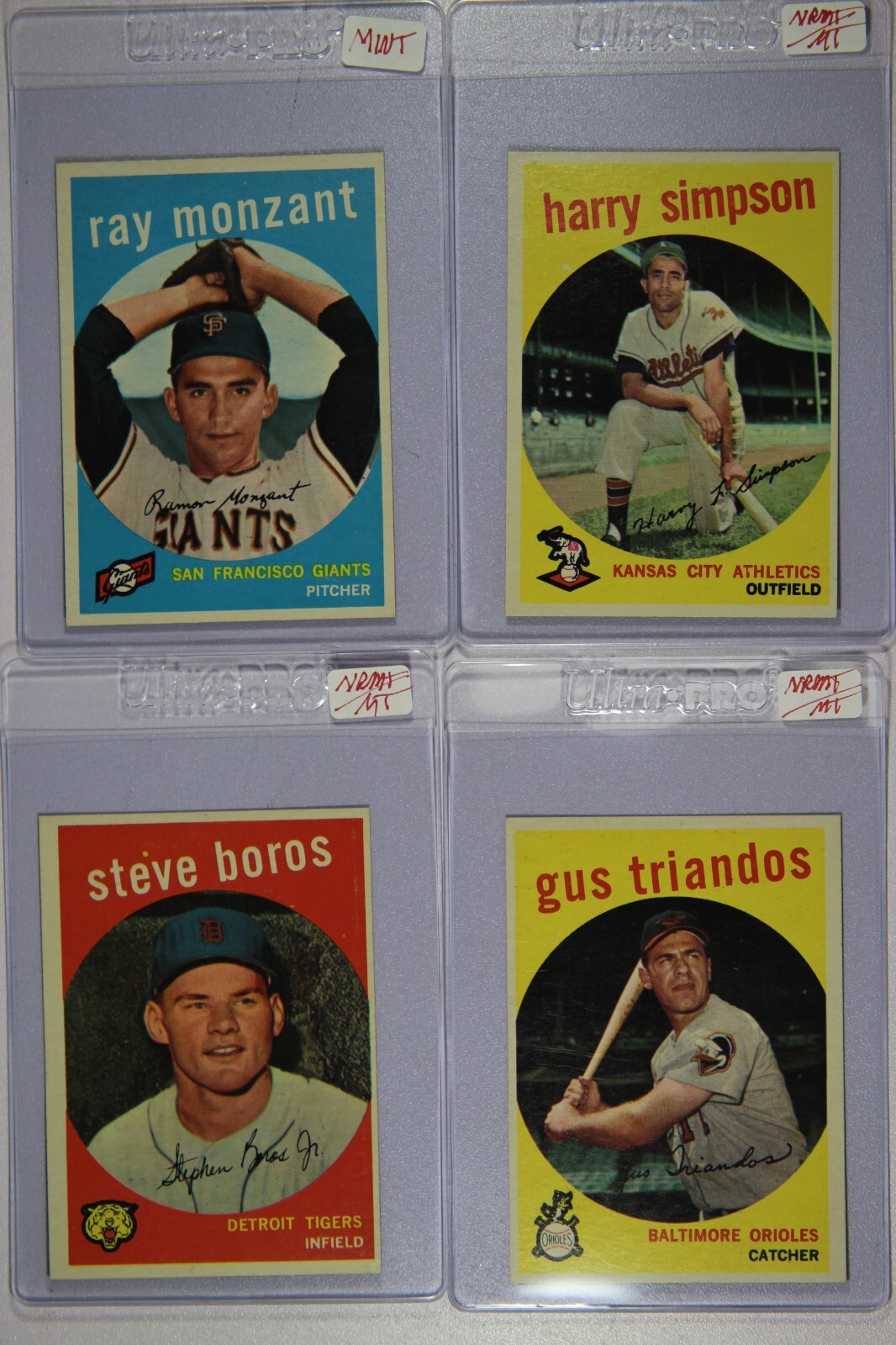 Vintage Lot of (40) 1959 Topps Baseball Cards Very High Grade All ...