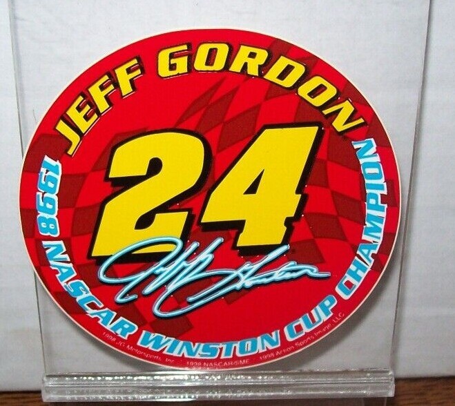 JEFF GORDON #24 1998 CHAMPION RACING NASCAR 3" ROUND DECAL STICKER | eBay