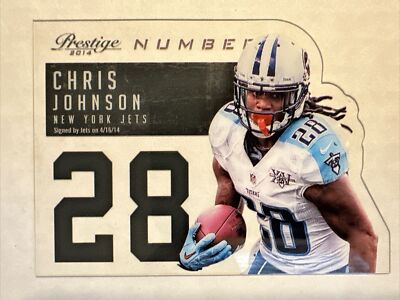 2014 Prestige Behind The Jersey Numbers #17 Chris Johnson New York Jets ...
