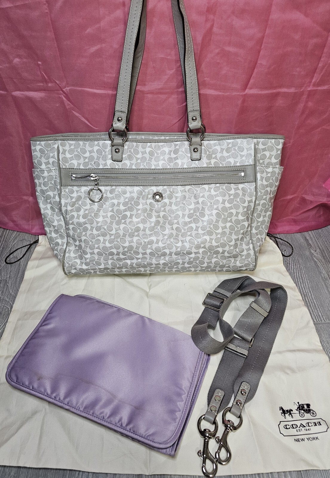 COACH Chelsea Bias Signature Large Tote Bag Handbag P… - Gem