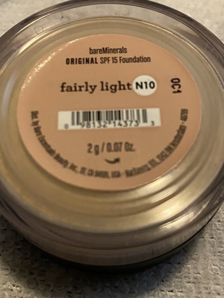 Bare Minerals SPF 15 Foundation Fairly Light N10 | eBay