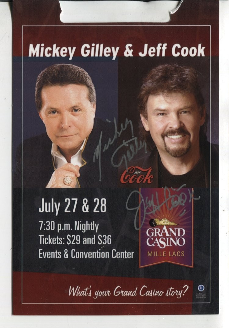 MICKEY GILLEY & Alabama's JEFF COOK signed AUTOGRAPH 5798 | eBay