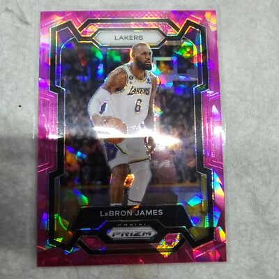 2023-24 Panini Prizm #63 LeBron James Pink Ice Parallel | eBay