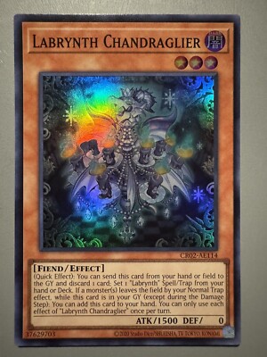 YUGIOH LABRYNTH CHANDRAGLIER ASIA ENGLISH EDITION CR02-AE114 SUPER RARE ...