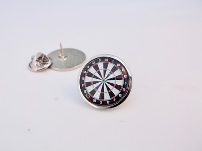 DARTBOARD DARTS ARROWS DARTBOARDS LAPEL PIN BADGE TIE TACK BROOCH CLIP ...