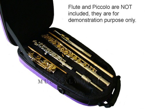 FLUTE & PICCOLO Combo CASE - Black, Purple Pink, Blue Orange, Grey ...