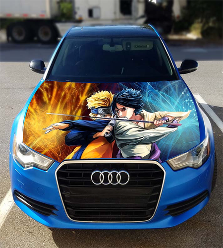 Anime Naruto & Sasuke Vinyl Car Hood Wrap Graphics Decal Sticker | eBay