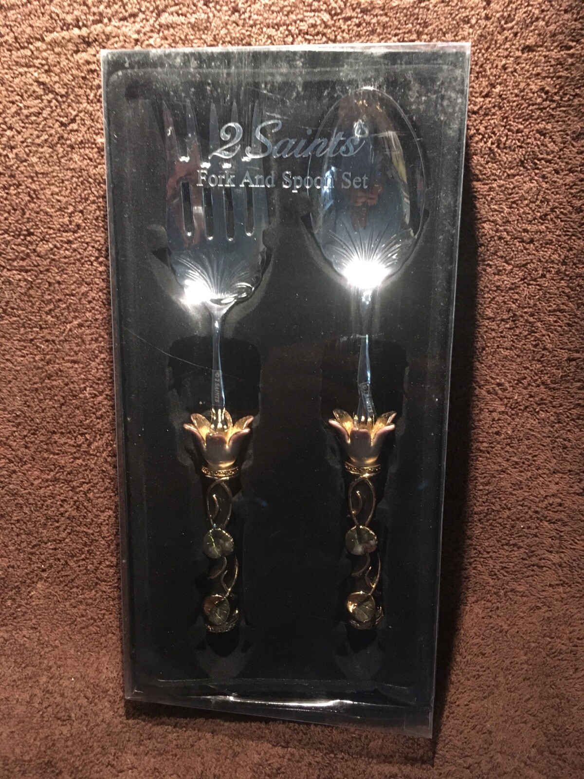 2 Saints Fork and Spoon Set - VTG | eBay