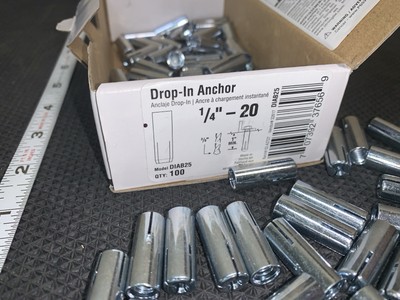 1/4"-20 x 1 inch Drop In Anchors (100) Simpson Strong-Tie DIAB25 NEW | eBay