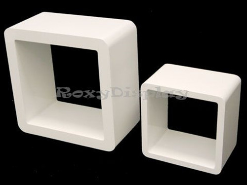2 White Cube Stands #SC-CUBE24-16WH | eBay