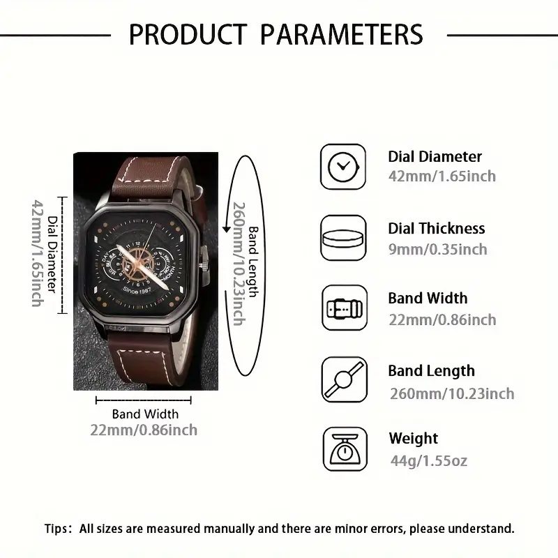 Stylish Men Fashion Business Watches and Bracelet Set Classic Timepiece ...