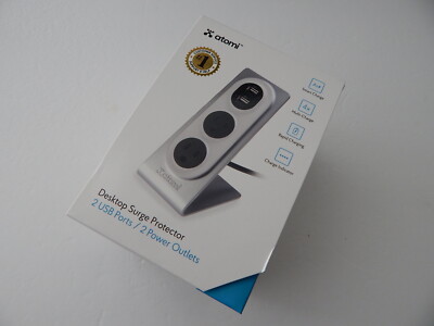 Atomi Universal Fast Charging 2 USB Desktop Charger Silver/White New | eBay