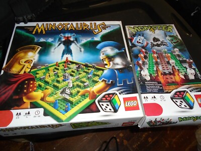 LEGO 3841 Minotaurus Game Buildable Board Game & 3837 Monstre 4 Game ...