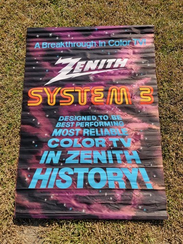 TV Store Vintage/Retro Advertising Banner/Flag/Sign Zenith System 3 | eBay