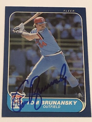 Tom Brunansky Signed Autographed 1986 Fleer Card - Minnesota Twins | eBay