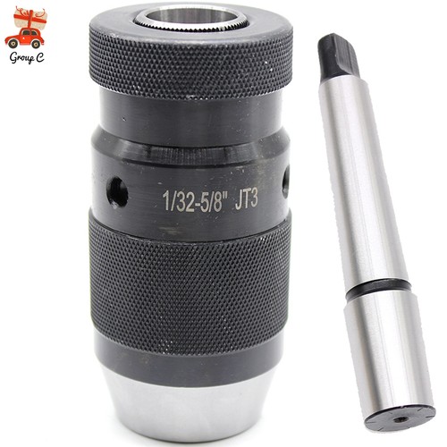 1/32"- 5/8" Heavy Duty Drill Press Chuck Keyless JT3 Mount & MT2-JT3 ...