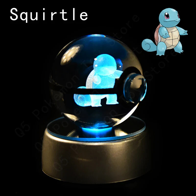 POKEMON 3D CRYSTAL BALL, WITH LED LIGHT BASE, Beautiful to make a gift ...