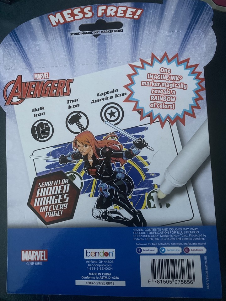 Imagine Ink Marvel Avengers. Magic Picture Games Inside. NEW. | eBay