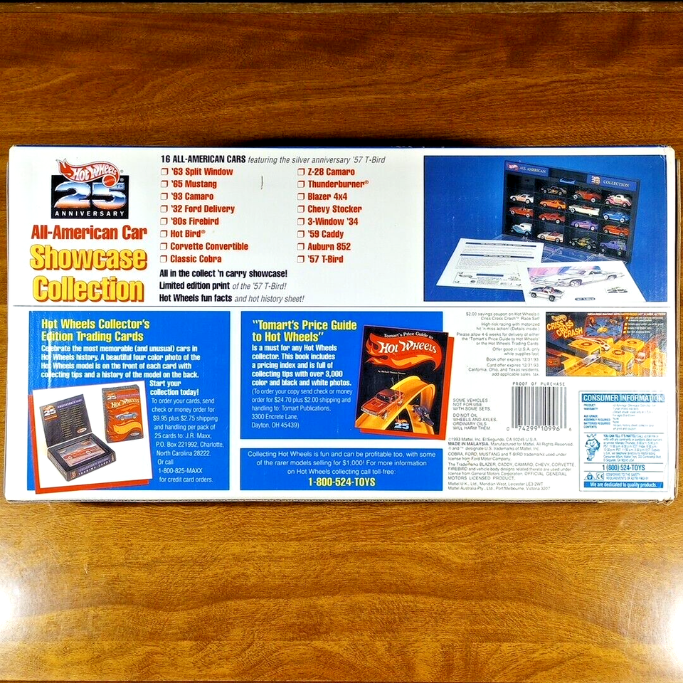 Hot Wheels Vintage 25th Anniversary Showcase Collection Display Case ...