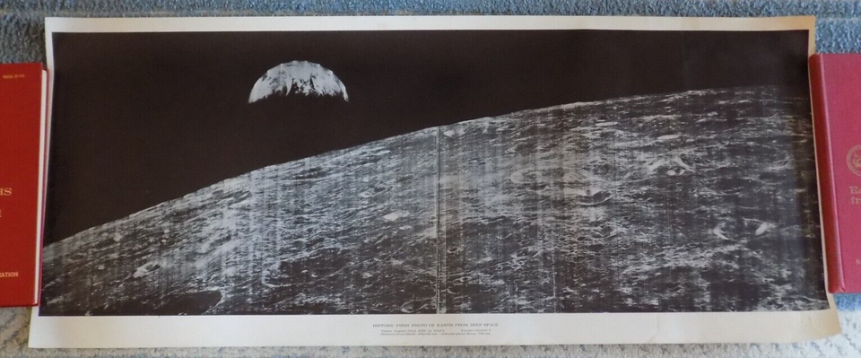 1966 Historic First Photo Earth from Deep Space NASA ORIGINAL ...