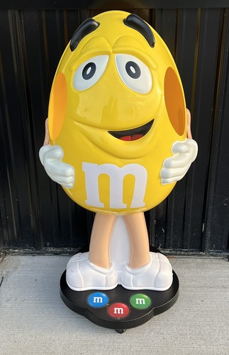 M&M Yellow Peanut Store Candy Display on Wheels Collectible 41” Tall ...