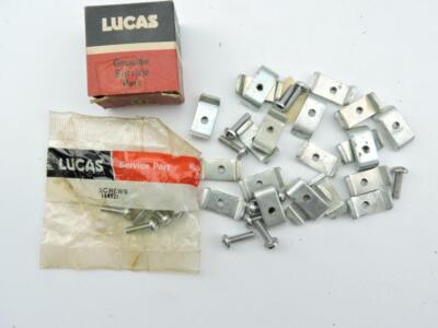 20 NOS Lucas 554408 Headlight Rim Clips Plates 560 750 Triumph Norton ...