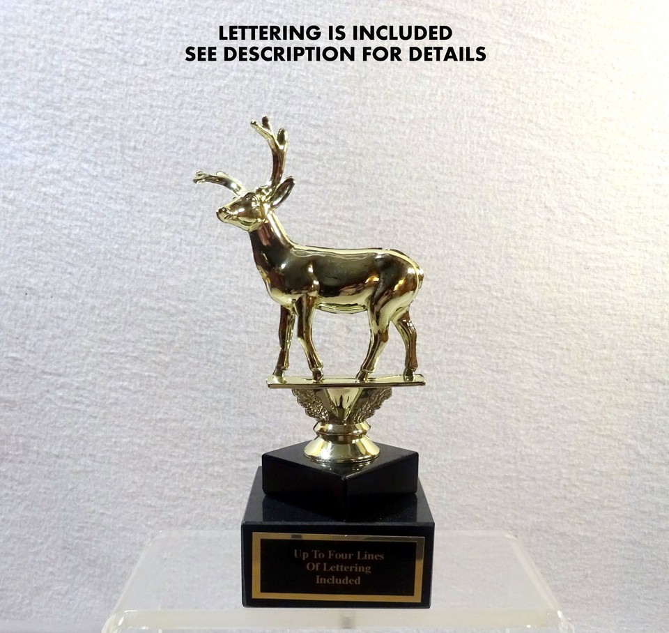 DEER BUCK TROPHY, HUNTING TROPHY DEER TROPHIES PLASTIC DEER MARBLE BASE ...