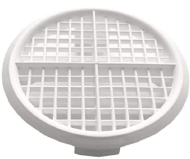 8 x White Plastic 70mm Round Soffit Air Vents, UPVC Push Fit Eaves Disc ...